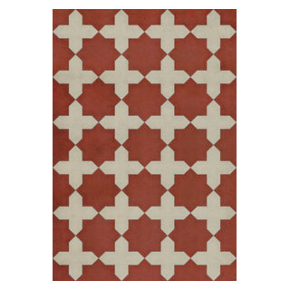 Pattern 23 Red Like Crimson 38x56 Vintage Vinyl Floorcloth ...