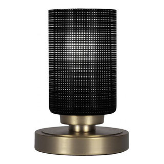 Luna Accent Table Lamp With 4" Black Matrix Glass - Transitional ...
