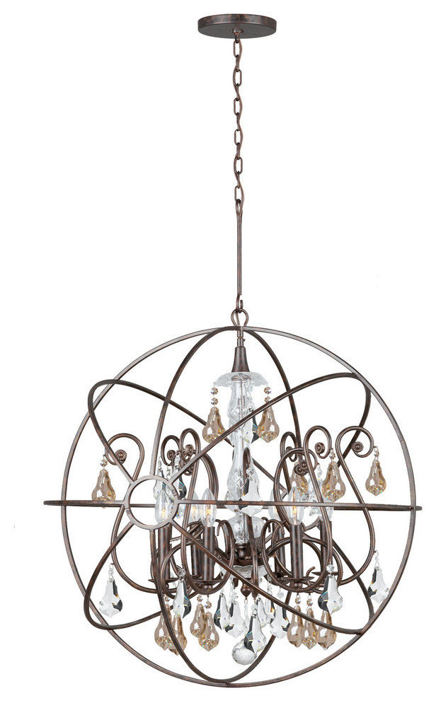 Crystorama Solaris 6-Light Chandelier - Traditional - Chandeliers - by ...