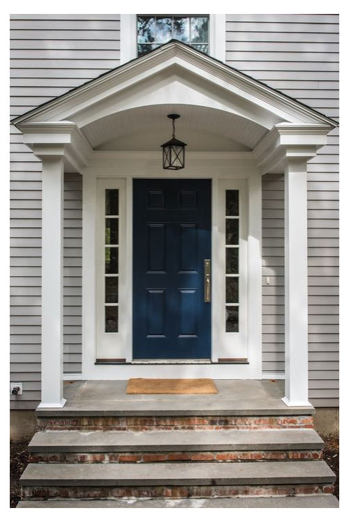 Portico style, siding, doors and shutters colors