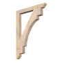 Balboa Traditional Bracket, 16"Dx24"H, 4"W Douglas Fir/Rough Sawn, 34 ...