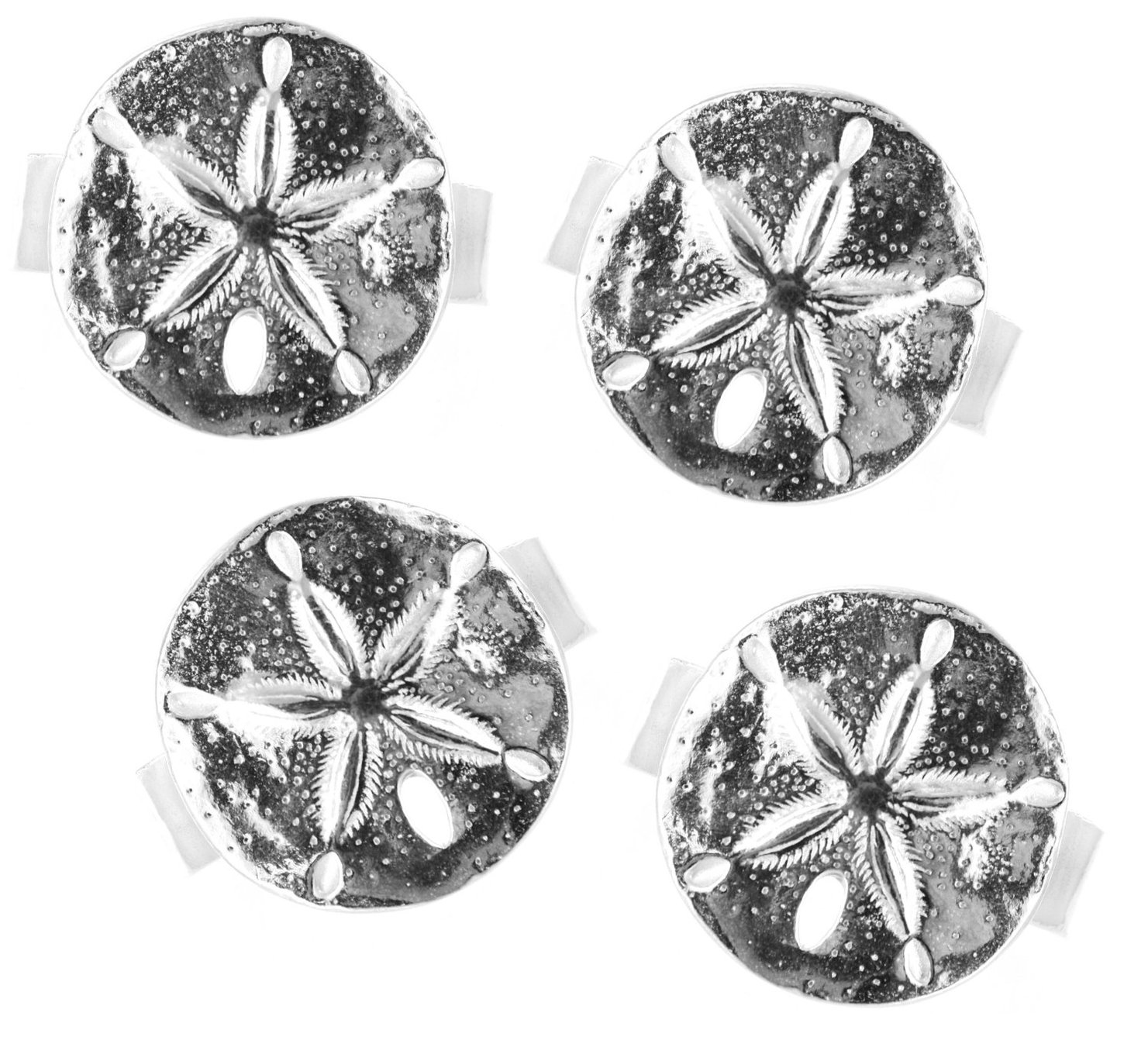 Sanddollar Pewter Napkin Rings, Set of 4 - Contemporary - Napkin Rings - by Hudson & Vine | Houzz
