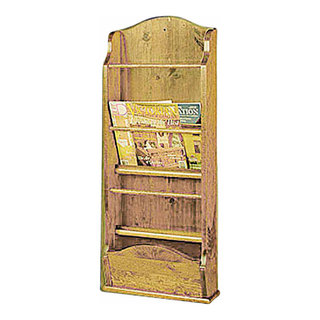 Magazine Rack Wall Mounted Heirloom Pine 40"H | - Transitional ...