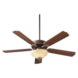 Quorum Capri III 2-Light Ceiling Fan, Antique Flemish - Traditional ...