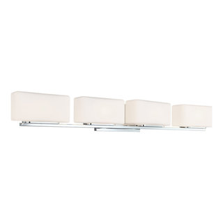 Chiclet 4 Light Wall Sconce, Chrome - Transitional - Bathroom Vanity ...