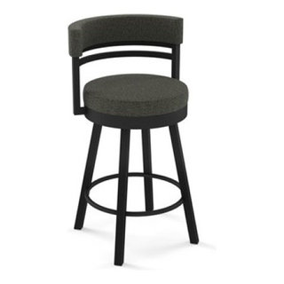 Amisco Ronny Swivel Stool, CP Volcano, 30" - Transitional - Bar Stools ...