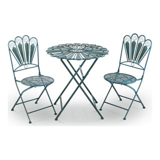 Alpine Peacock Feather Bistro Set with Table and Two Chairs, 30 ...