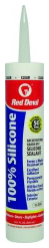 Red Devil® 0826 Clear 100% Silicone Caulk, 10.1 Oz, 10.1 oz - Building ...
