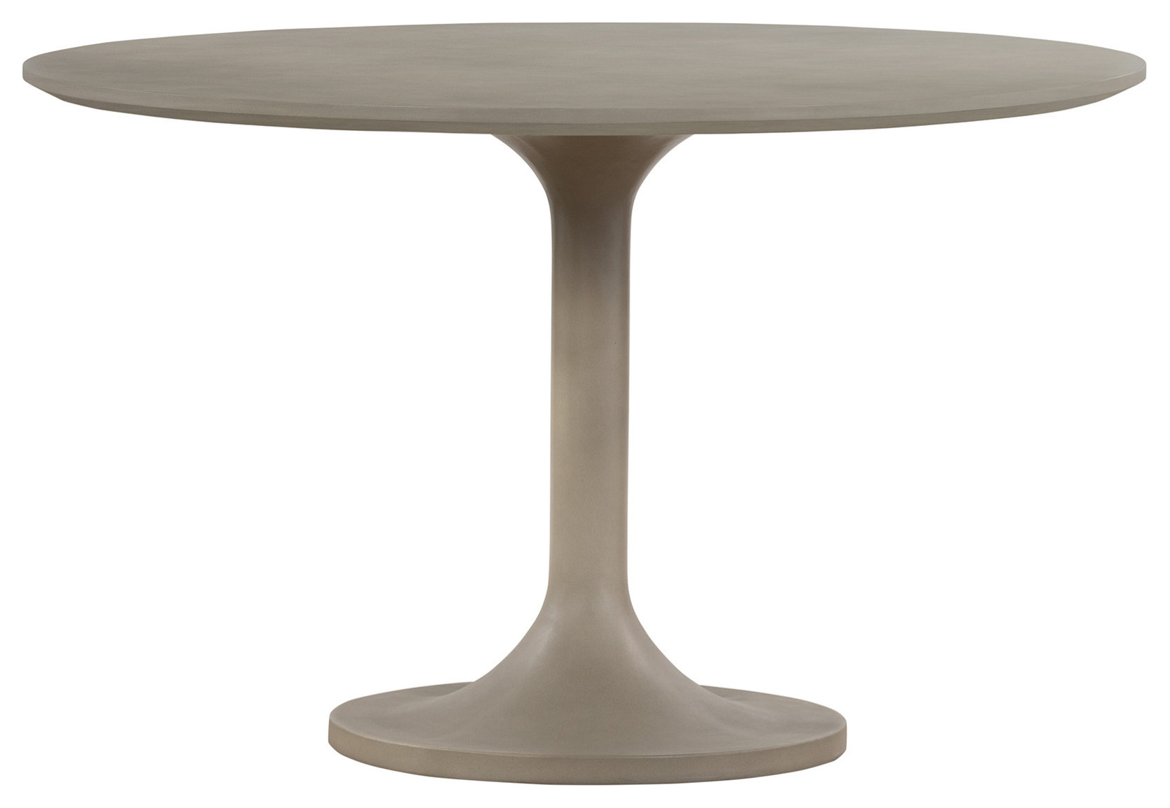 Pippa Concrete and Metal Tulip Round Dining Table - Midcentury - Dining ...