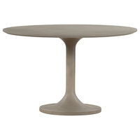 Pippa Concrete and Metal Tulip Round Dining Table - Midcentury - Dining ...
