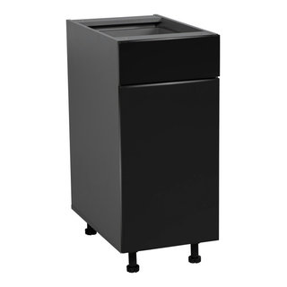 15 Base Cabinet Single Door Single Drawer Grey, 15 x 34 1/2 x 23 3/8 ...