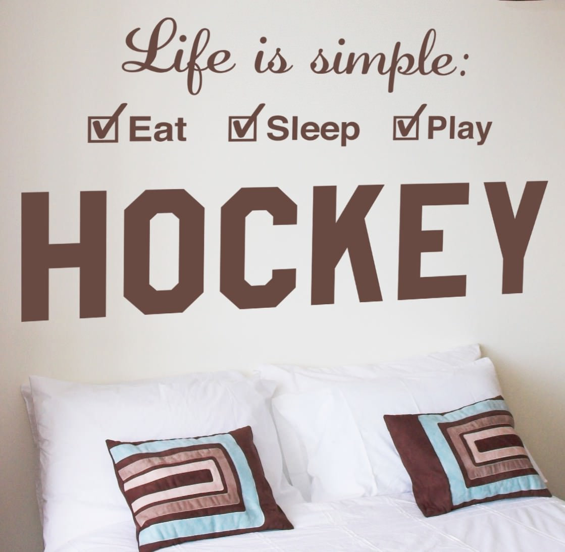 Hockey Life Wall Decal is Simple Play Wall Decal, 22", 22 ...
