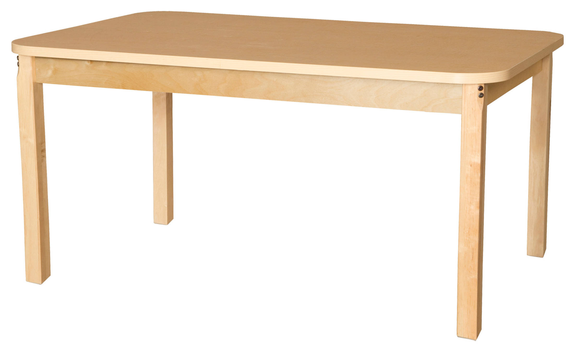 Rectangle High Pressure Laminate Table with Hardwood Legs, 14", 29 ...