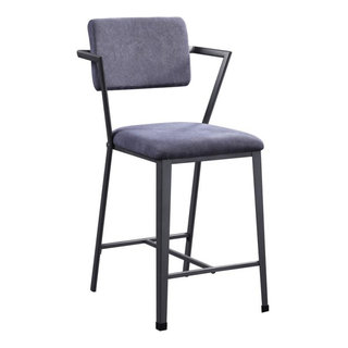 Cargo Counter Height Chair (Set-2), Fabric & Gunmetal (2Pc/1Ctn ...
