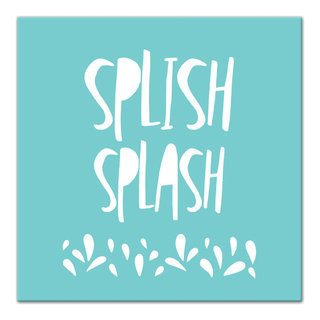 Splish Splash Blue Wall Art, 24x24 - Contemporary - Prints And Posters ...