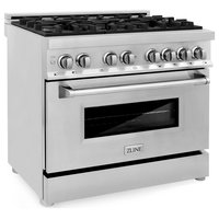 ZLINE Freestanding Range, Stainless Steel, Dual Fuel, RA36 ...