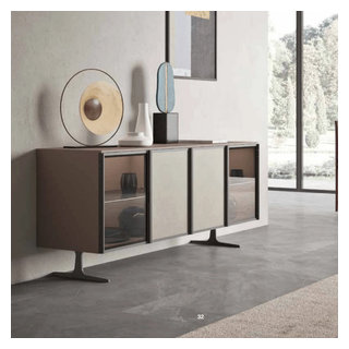 Glass 02 contemporary sideboard with glass doors by Orme - Moderne - Londres - par My Italian ...