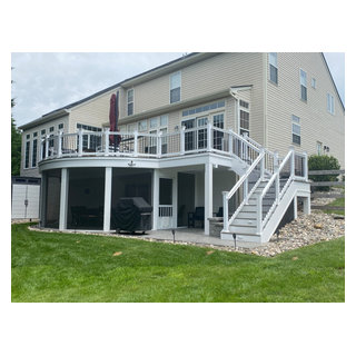 TimberTech Silver Maple Deck with Screened Porch and Patio - Modern ...