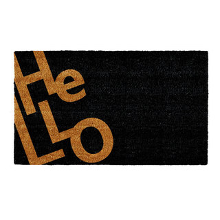 Calloway Mills Angle Hello Doormat, Black/Natural, 24x36 - Contemporary ...