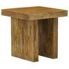 24" Square Rustic Reclaimed Wood Planks End Side Accent Table Lorna - Rustic - Side Tables And ...