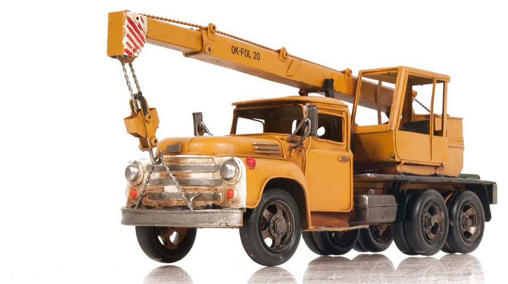 Old Modern Handicrafts AR003 Metal Handmade Crane Truck Model ...