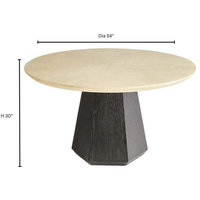 Lamu Dining Table, Natural and Black - Transitional - Dining Tables ...
