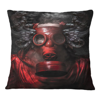 Nuclear Attack Contemporary Throw Pillow, 18"x18 - Eclectic ...