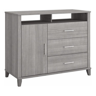 Somerset Tall Sideboard Buffet Cabinet in Storm Gray - Engineered Wood ...