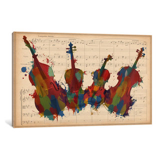 "Violin, VIola, Cello, Double Bass" Wrapped Canvas Print, 18x12x1.5 ...