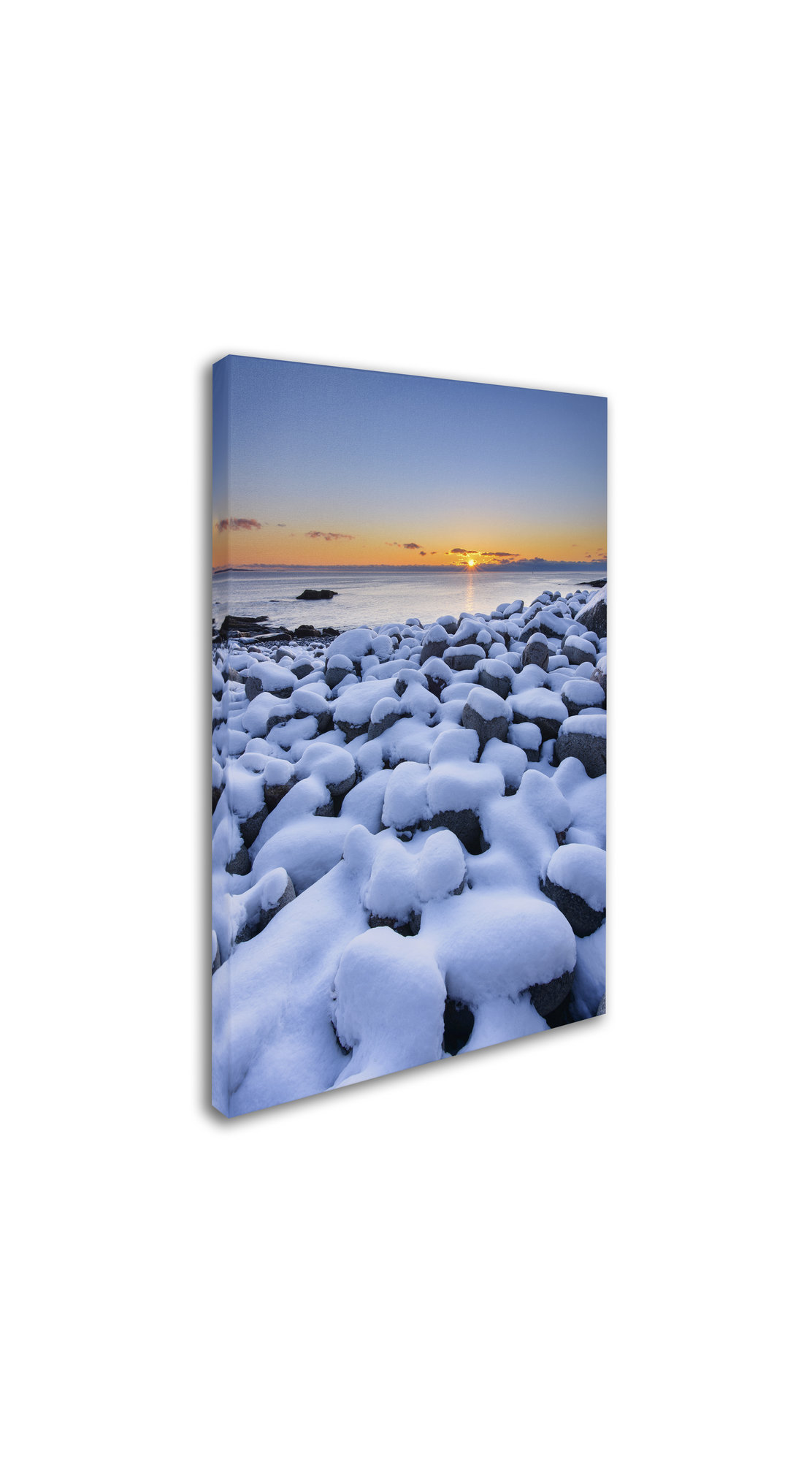 Michael Blanchette Photography 'Snowy Pebbles' Canvas Art, 16"x24 ...