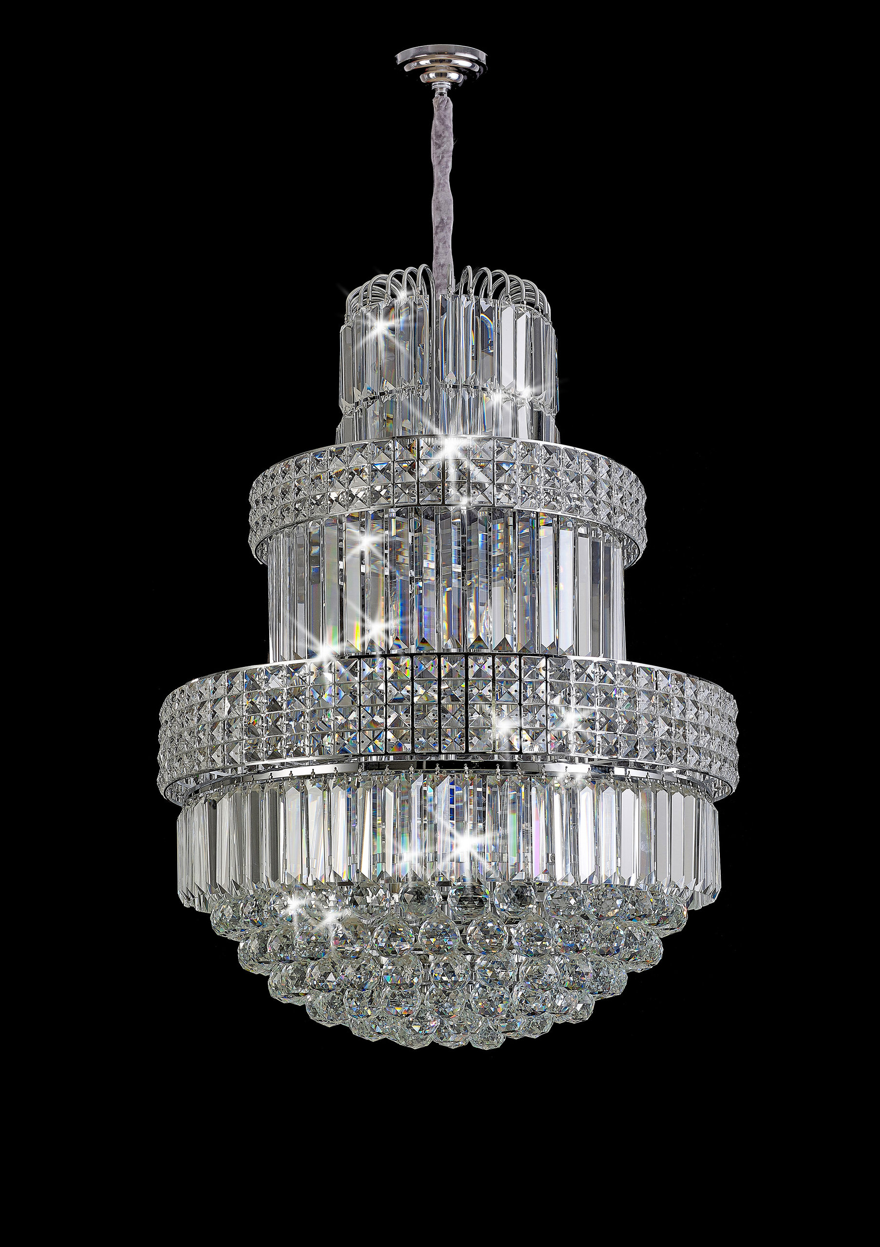Artistry Lighting Infinity Collection Crystal Chandelier, 24"x32 ...