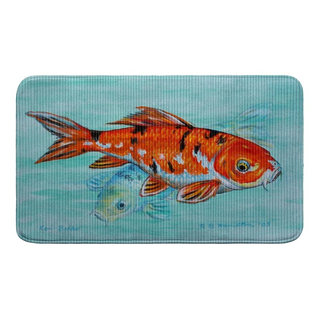 Koi Bath Mat 18x30 - Asian - Bath Mats - by Betsy Drake Interiors | Houzz