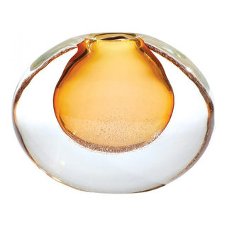 Micro Bubble Small Amber Vase - Contemporary - Vases - by Lighting ...