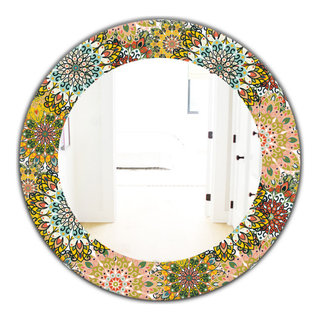 Designart Mandala For Printing On Fabric Paper Frameless Oval Round ...