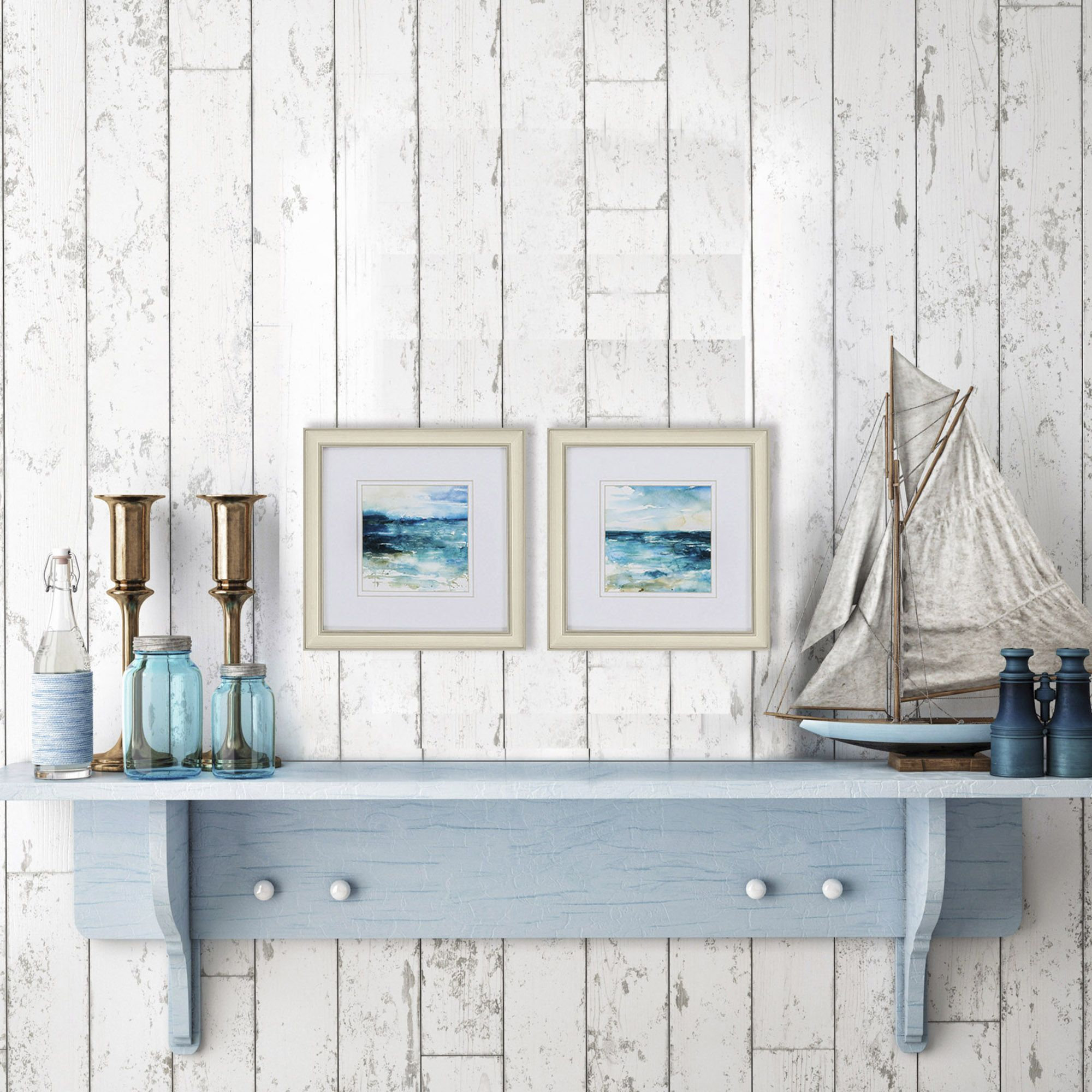 Ocean Break S/2 - Beach Style - Prints And Posters - by Morning Design ...