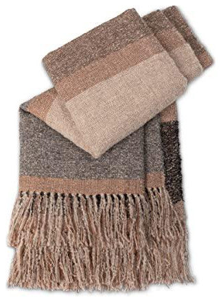 Plaid Pattern Alpaca Wool Throw - Contemporary - Blankets - by Bison ...