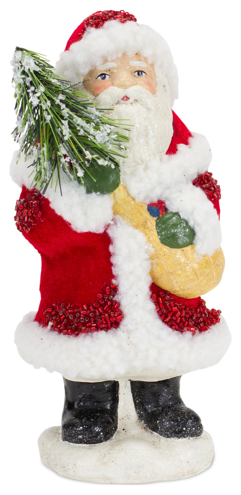 Santa (Set of 3) 8.75"H Paper Pulp - Traditional - Holiday Accents And ...