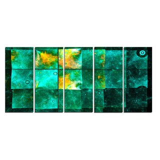 Astrological Space Map, Multipanel Abstract Wall Art Canvas, 60"x28 ...
