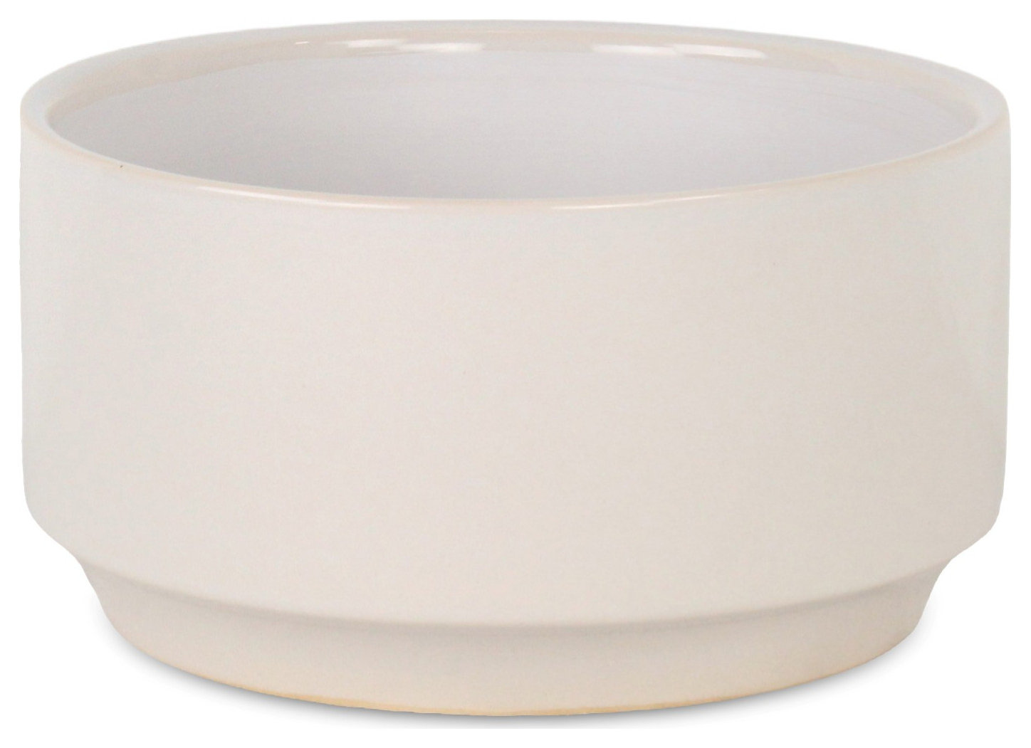 Large Off White Ceramic Pot - Transitional - Indoor Pots And Planters ...