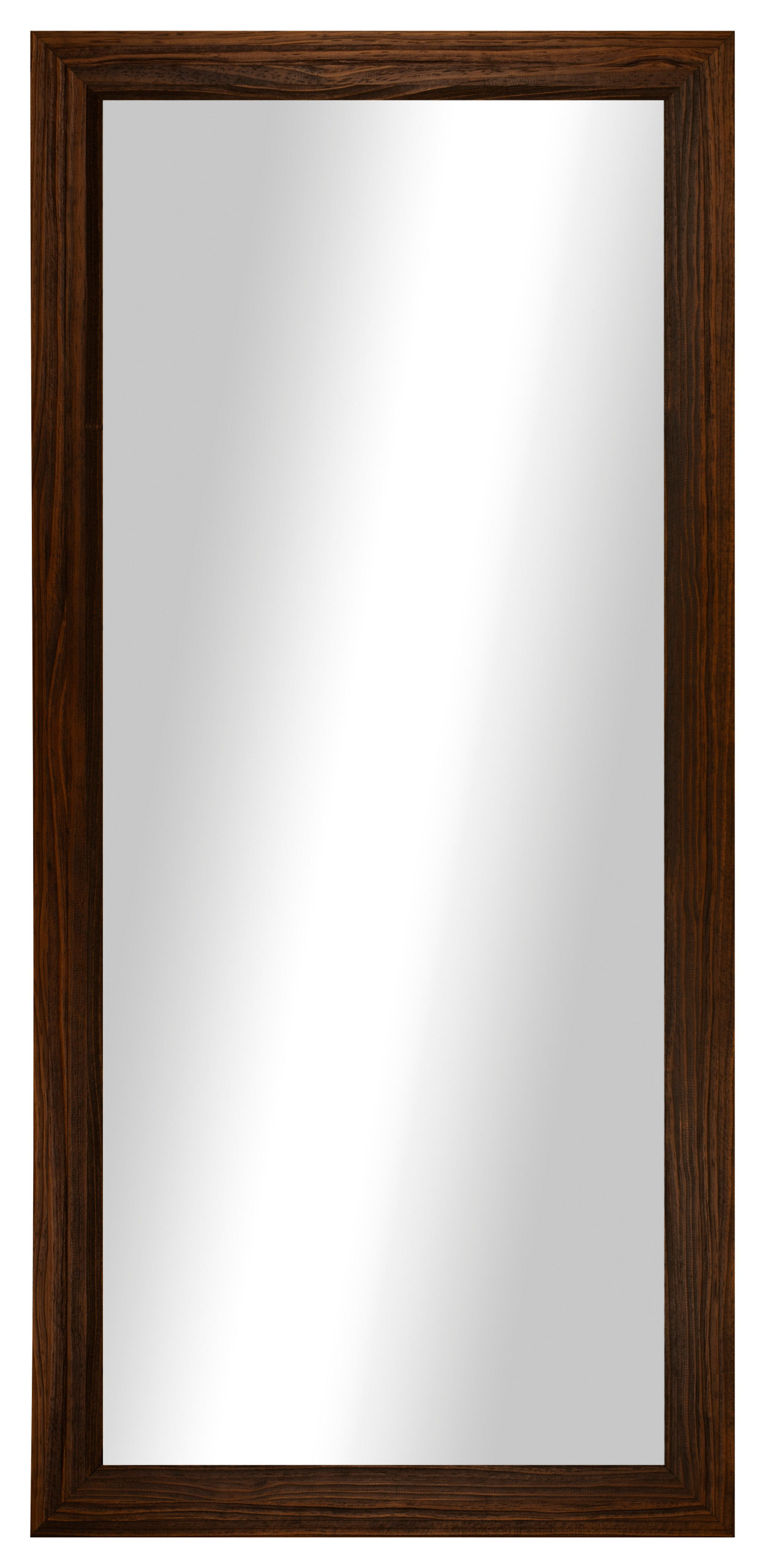 Modern Rustic Wooden Mocha Wall Mirror, 32.25x20.25 - Rustic - Wall ...