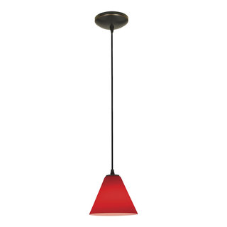 Access Lighting Martini LED Pendant 28004-3C-ORB/RED, Oil Rubbed Bronze ...