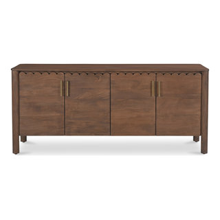 Wiley 4 Door Vintage Brown Sideboard - Transitional - Buffets And ...
