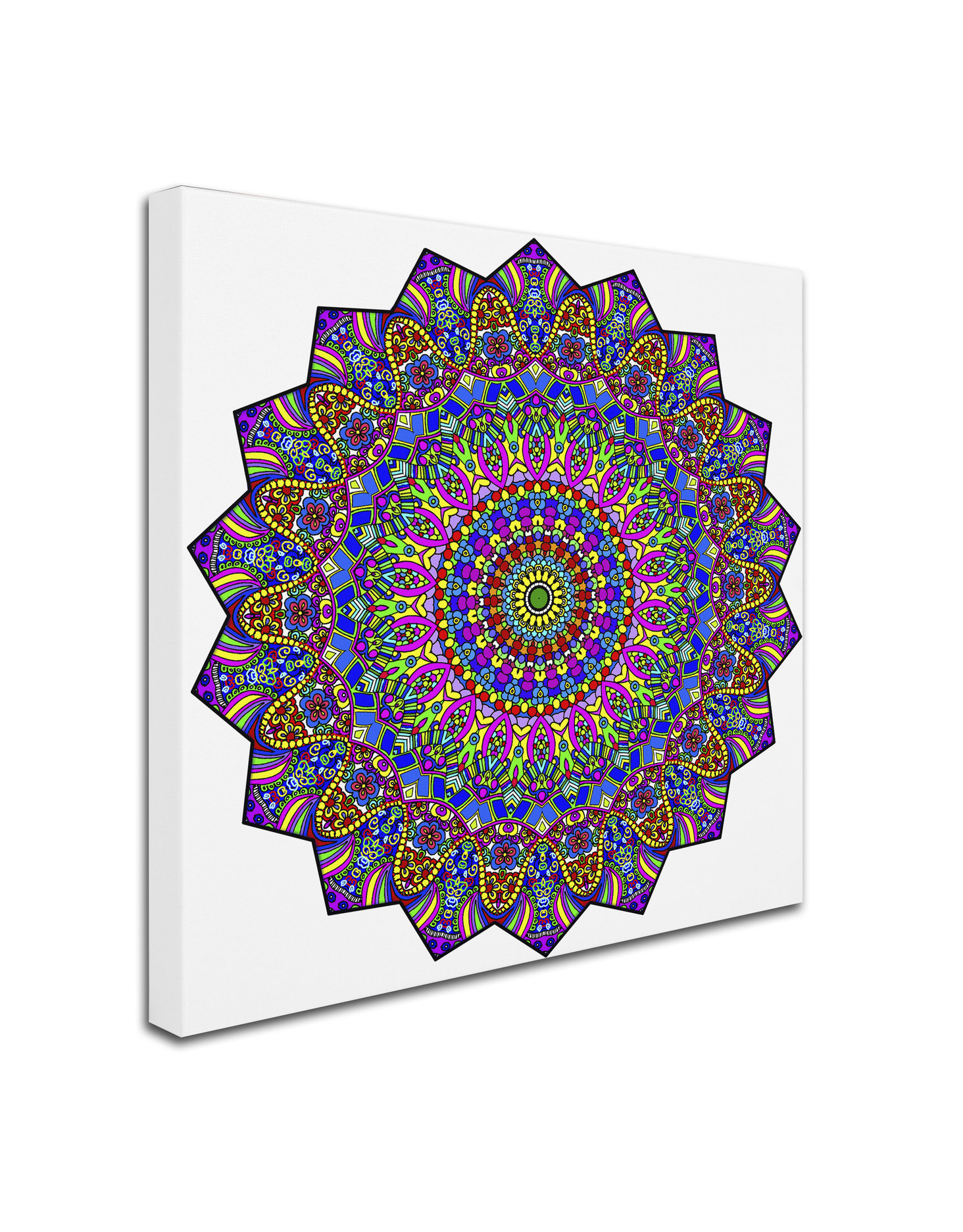 Kathy G. Ahrens 'Mystical Mandala' Canvas Art, 14"x14 - Contemporary ...