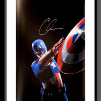 Captain America Chris Evans signed movie photo, 11x14 inches ...