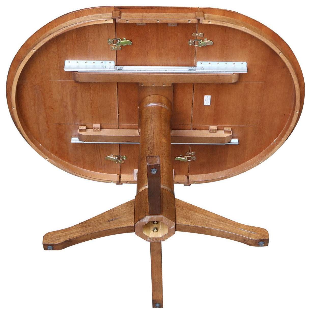 Traditional Dining Table, Pedestal Base & Round Expandable Top ...