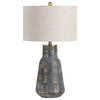 Trinity 28" Urn Table Lamp With Linen Drum Shade, Gray - Farmhouse ...