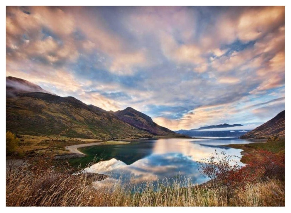 "Morning Delight At Lake Hawea" Digital Paper Print by Yan Zhang, 24 ...