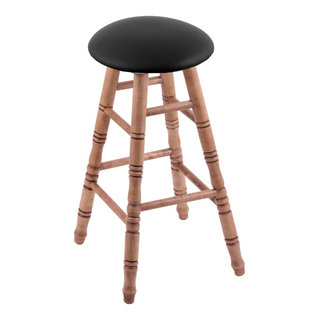 Holland Bar Stool, Maple Round Cushion Counter Stool, Turned Legs, 18 ...