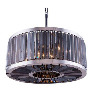 Elegant Chelsea Pendant Light in Polished nickel, 15.5in. X 28in ...