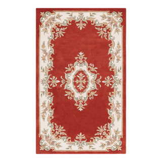 Safavieh Aubusson Aub301P Traditional Rug, Rust/Ivory, 8'x10 ...